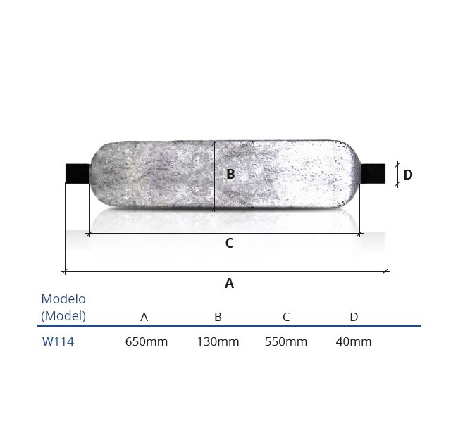 Products » Aluminum » Hull Anodes » W114 :: Zinc-it - Ânodos de ...